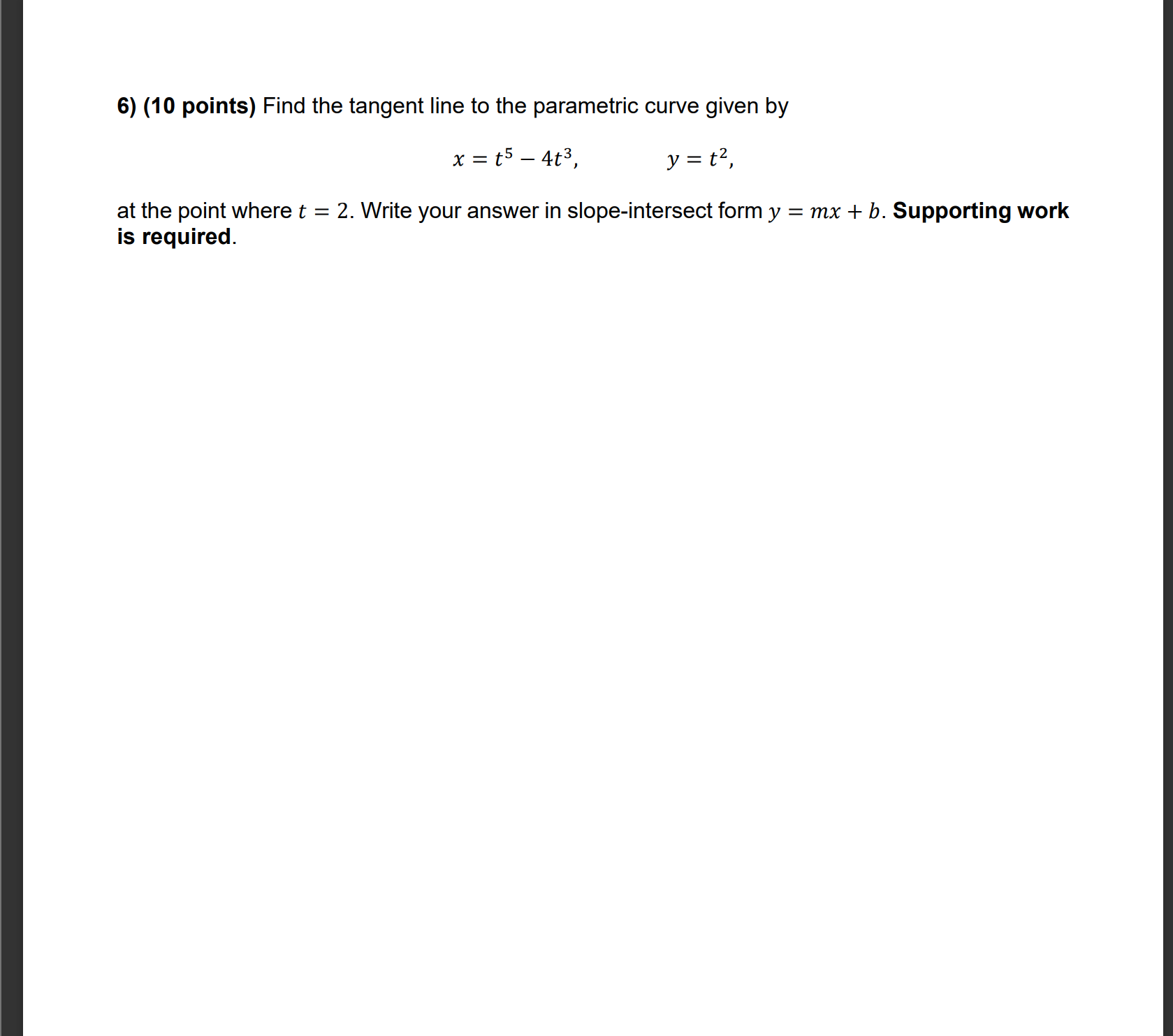 Solved 10 points find The Tangent Line To The Parametric 8804