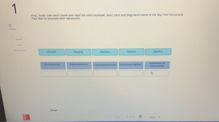 Solved 1 First, hover over each name and read the short | Chegg.com