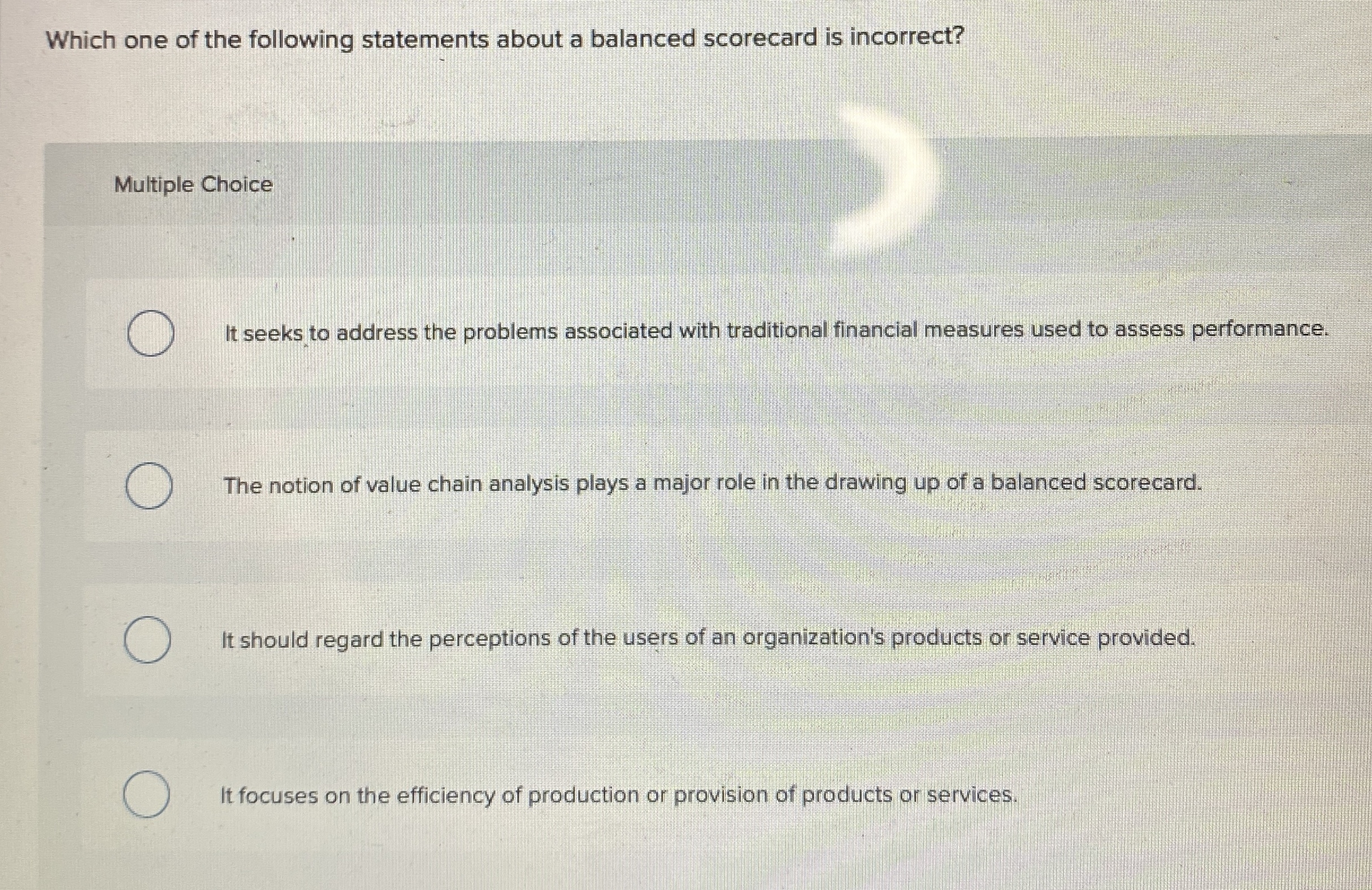 Solved Which one of the following statements about a | Chegg.com