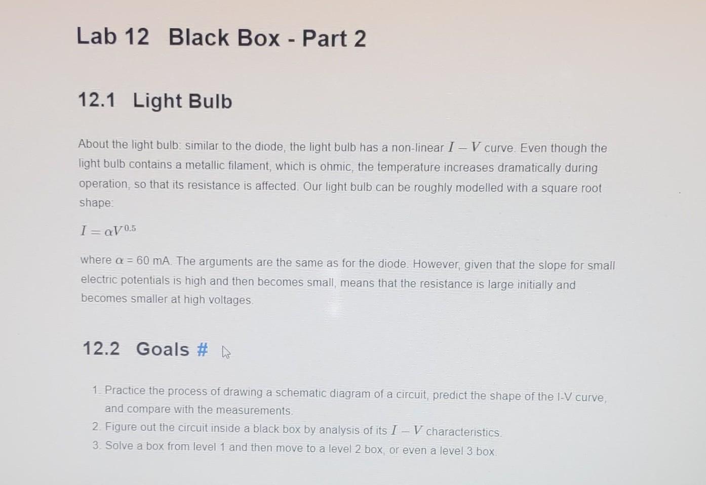 About the light bulb: similar to the diode, the light | Chegg.com