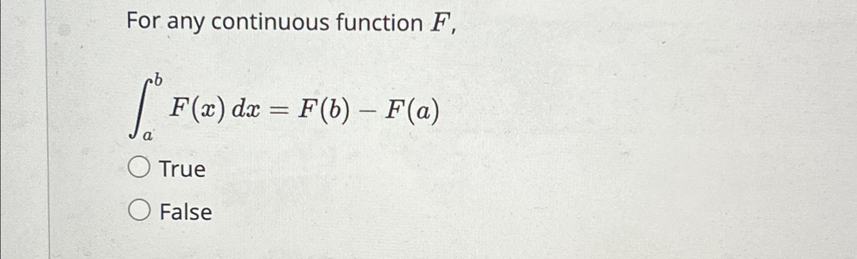 Solved For any continuous function | Chegg.com