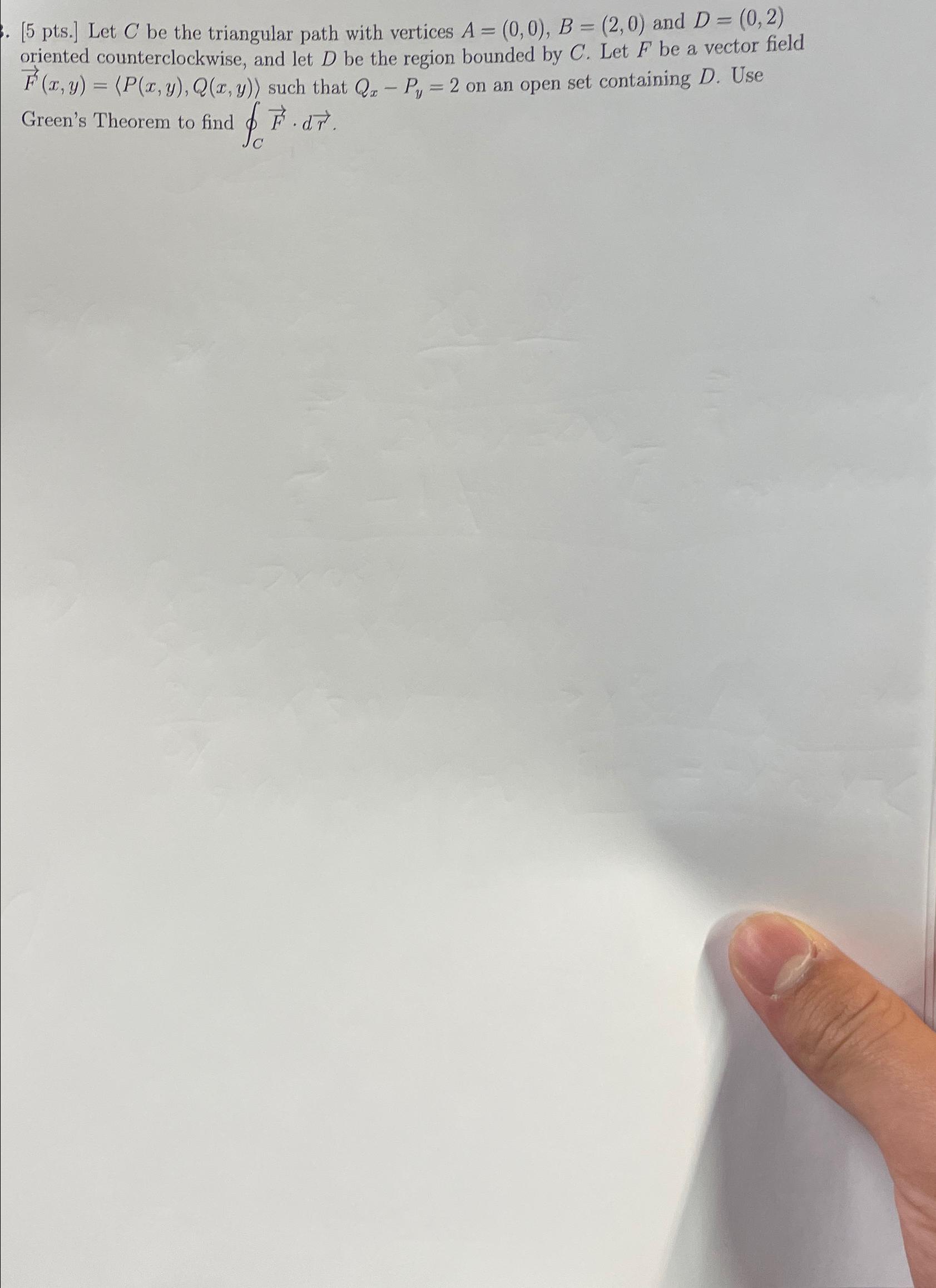 Solved [5 ﻿pts.] ﻿Let C ﻿be the triangular path with | Chegg.com