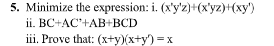 Solved Minimize the expression: | Chegg.com