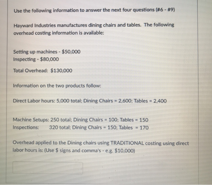 Solved Use the following information to answer the next four | Chegg.com