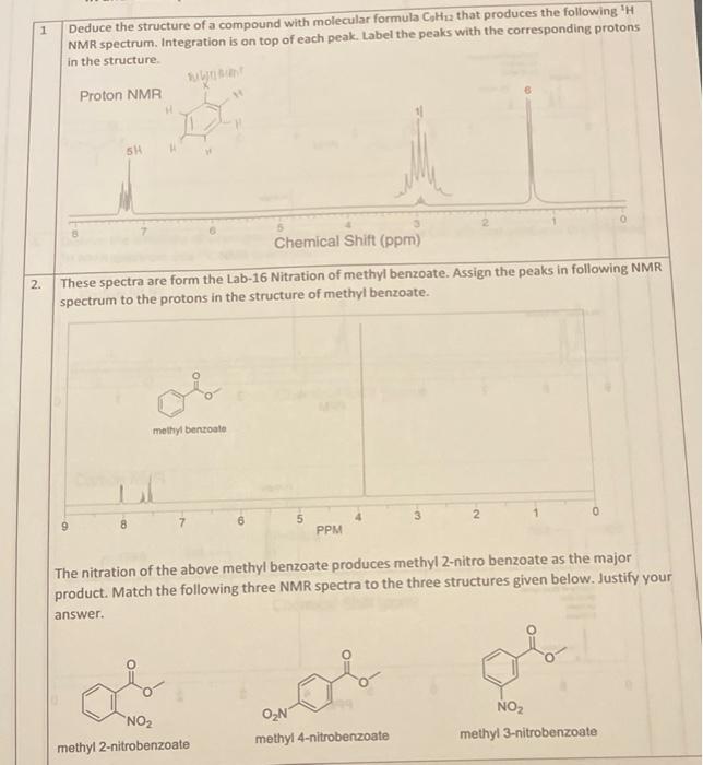 Solved Deduce the structure of a compound with molecular | Chegg.com