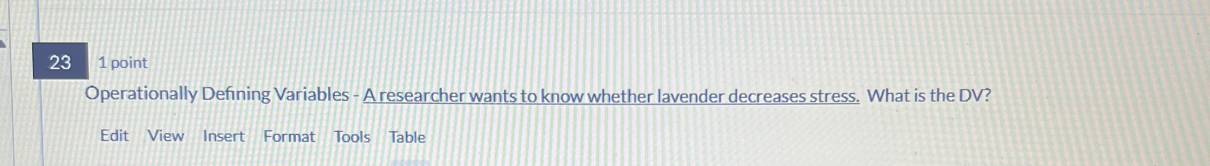Solved 231 ﻿pointOperationally Defining Variables - | Chegg.com