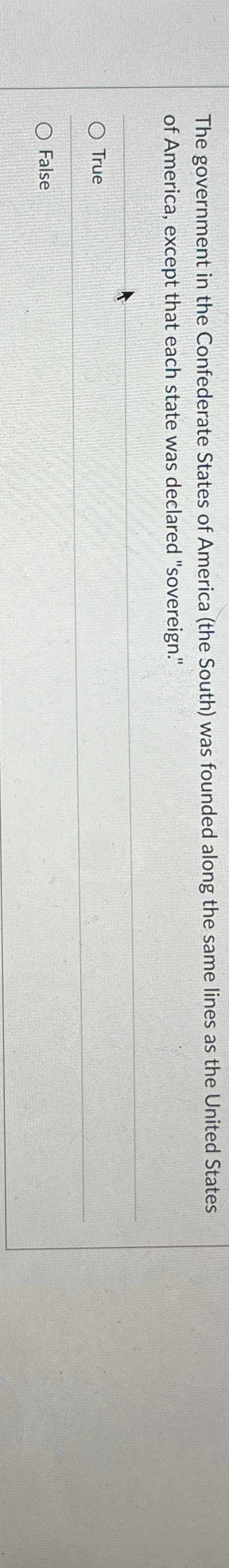 Solved The government in the Confederate States of America | Chegg.com