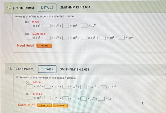 Solved Write the number in decimal notation. | Chegg.com