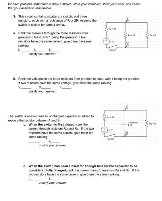Solved for each problem, remember to draw a sketch, state | Chegg.com