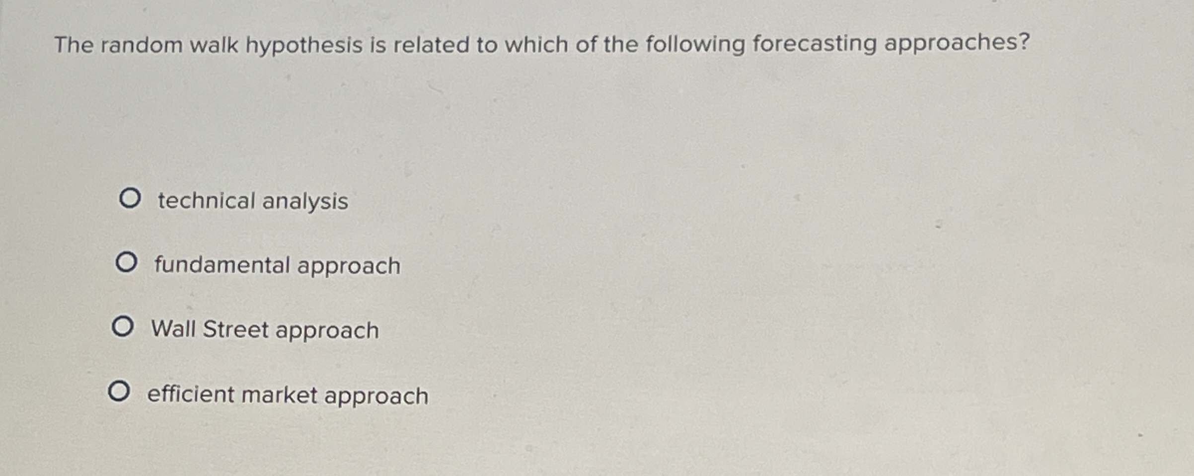 Solved The random walk hypothesis is related to which of the | Chegg.com