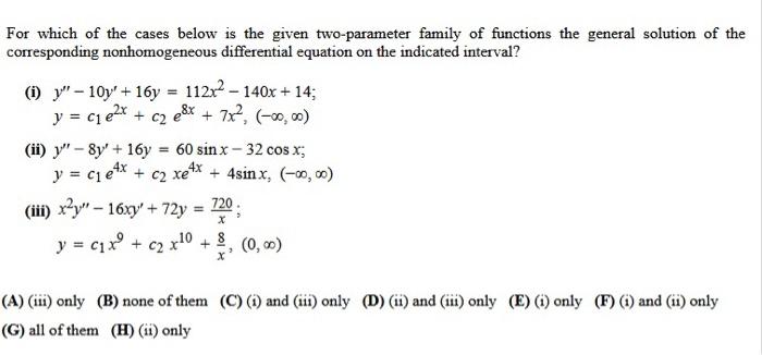 Solved For which of the cases below is the given | Chegg.com