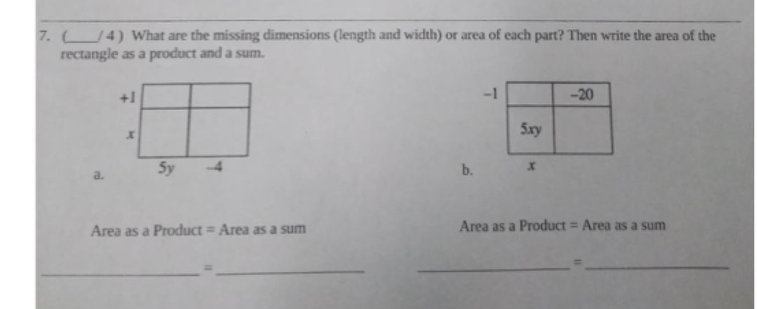 Solved ( 14 ) What are the missing dimensions (length and | Chegg.com