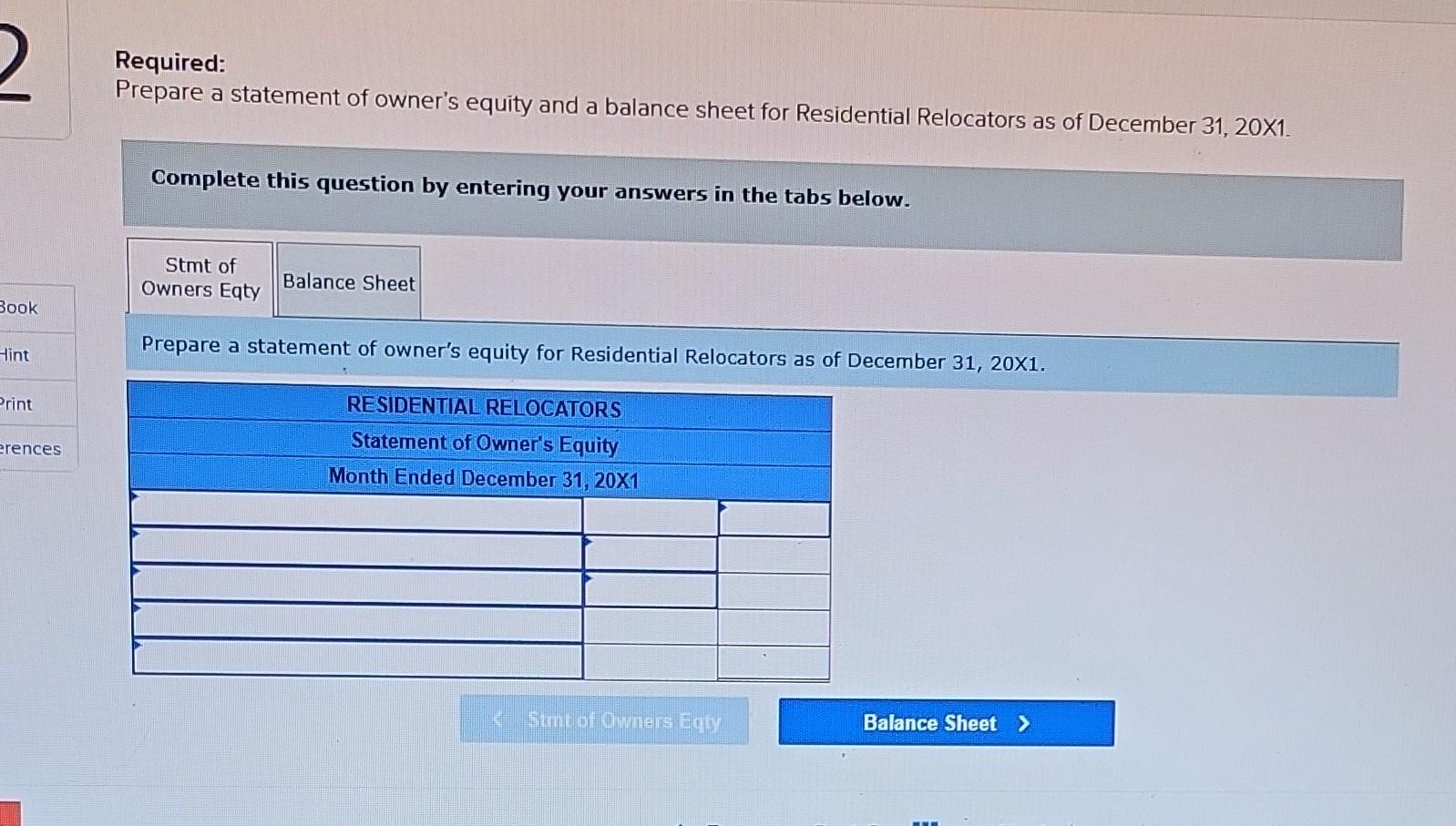 Solved Exercise 3.7 (Algo) Preparing a statement of owner's | Chegg.com