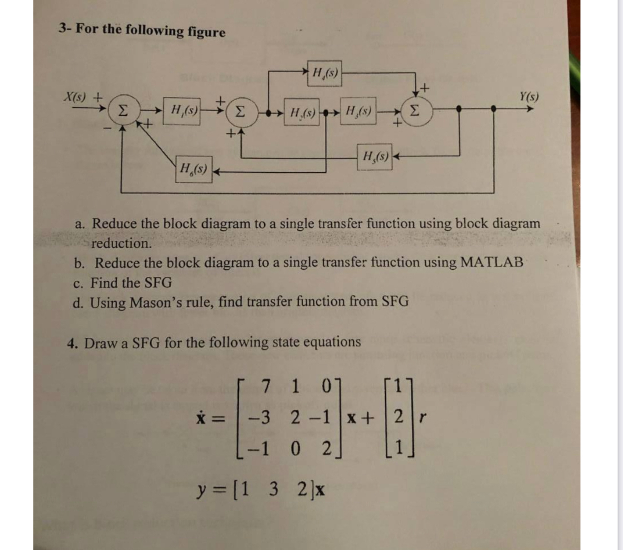 3- ﻿For the following figurea. ﻿Reduce the block | Chegg.com