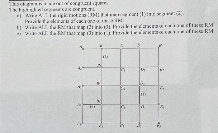 Solved This diagram is made out of congruent squares. The | Chegg.com