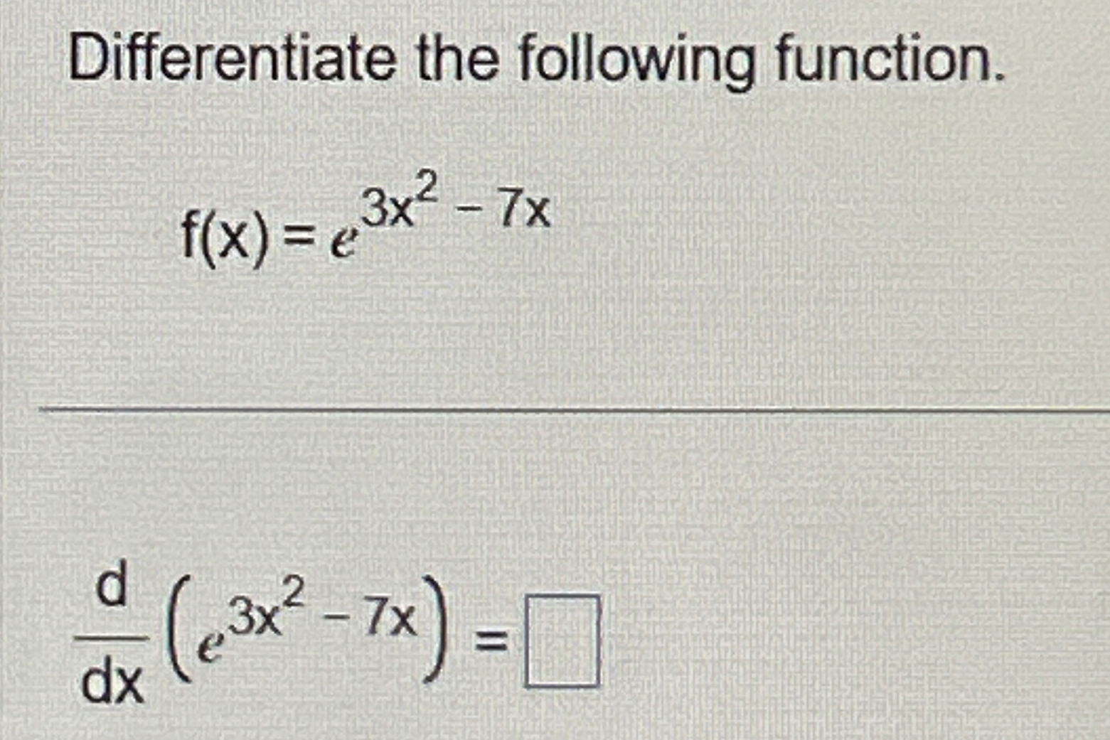 Solved Differentiate the following | Chegg.com
