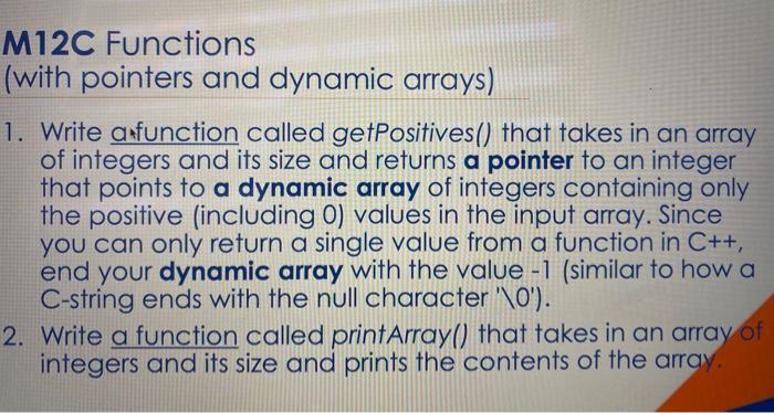 Solved M12B Class called Container (with pointers and | Chegg.com