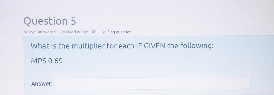 Solved Question 5Not yet answeredMarked out of 1.00Flag | Chegg.com Solved Question 5Not yet answeredMarked out of 1.00Flag | Chegg.com