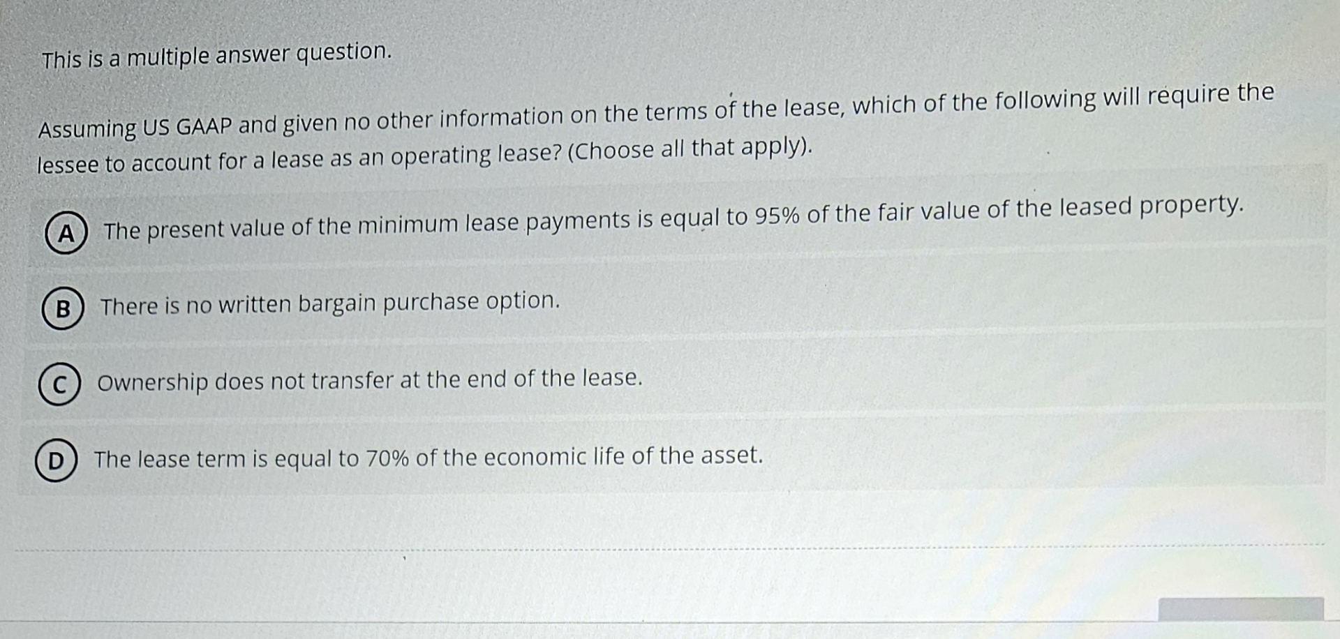 Solved This is a multiple answer question.Assuming US GAAP | Chegg.com