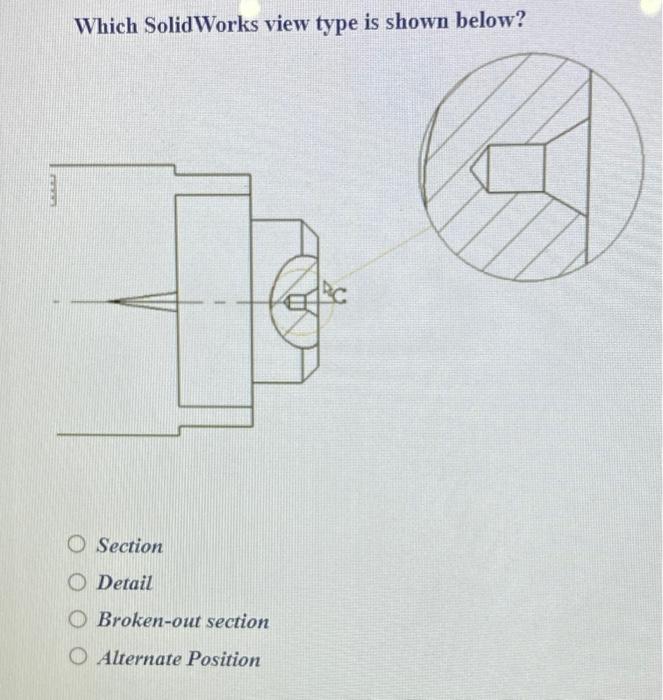 Solved Which SolidWorks view type is shown below? Alice O | Chegg.com