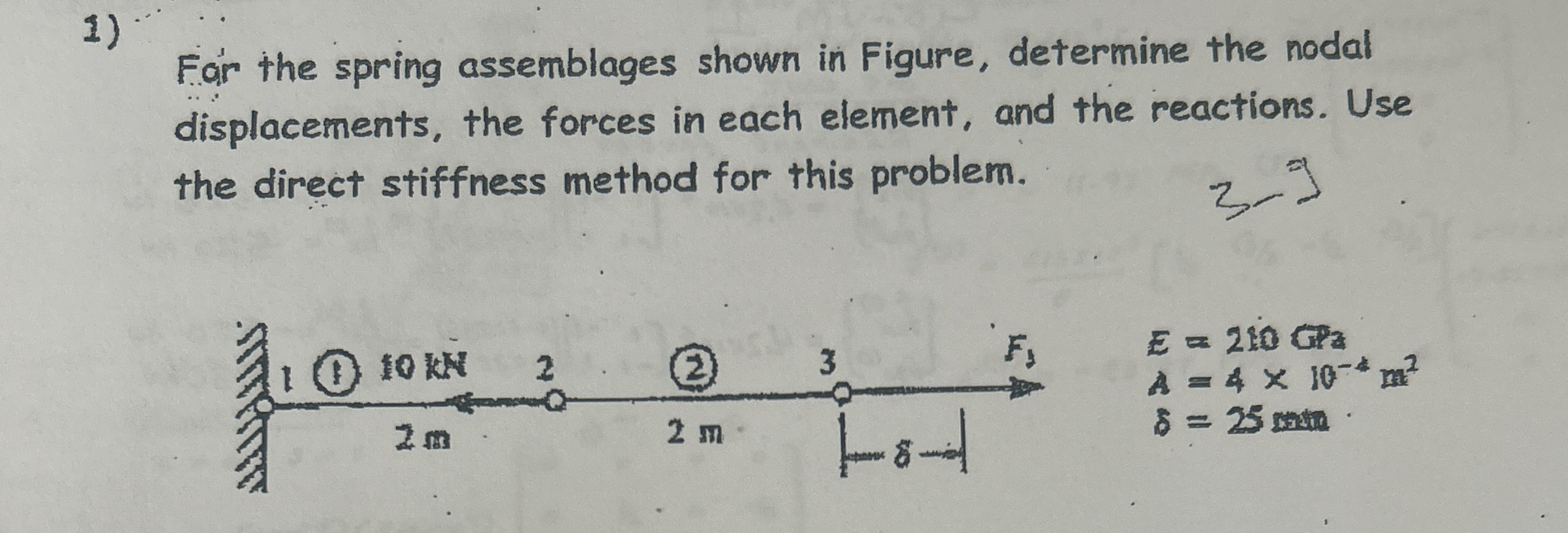 Solved Far the spring assemblages shown in Figure, determine | Chegg.com