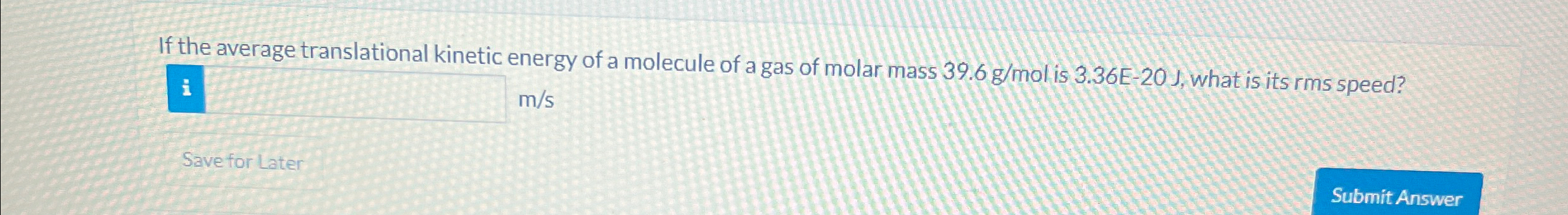 Solved If the average translational kinetic energy of a | Chegg.com