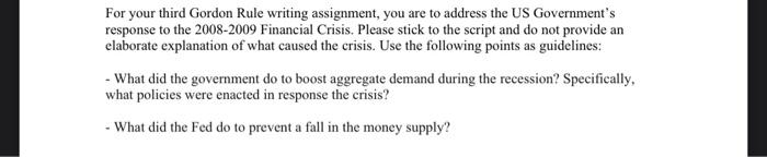 Solved For your third Gordon Rule writing assignment, you | Chegg.com