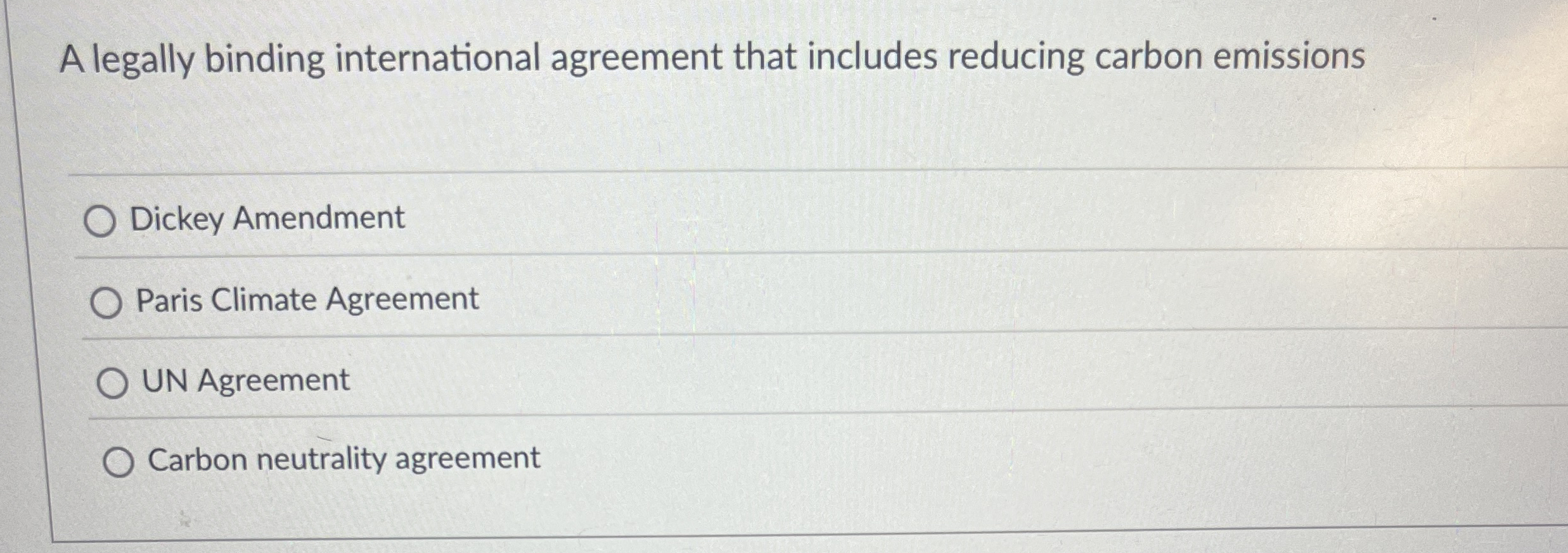 Solved A legally binding international agreement that | Chegg.com