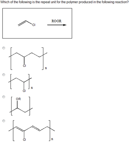 Solved Which of the following is the repeat unit for the | Chegg.com