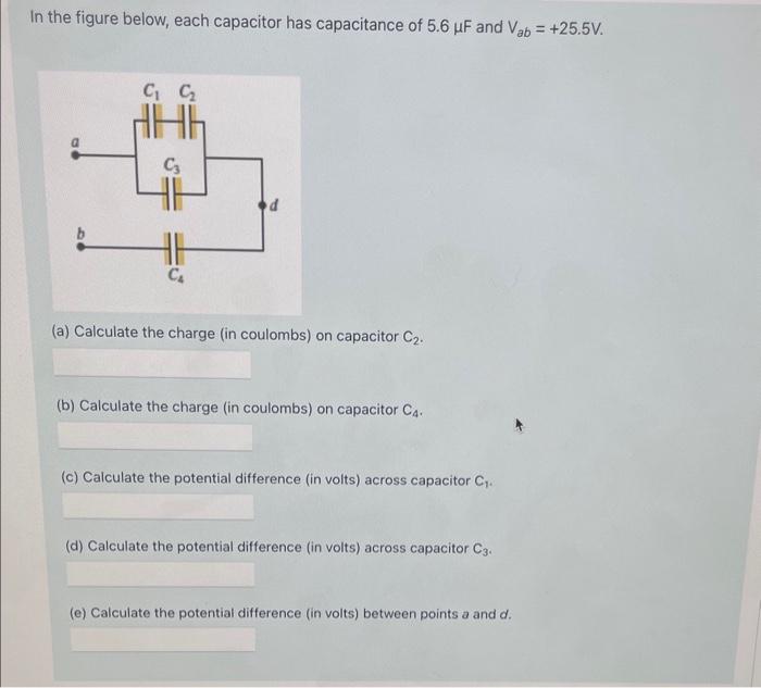 Solved In the figure below, each capacitor has capacitance | Chegg.com
