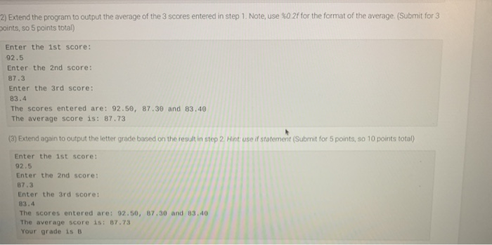 In this program, you need to find the average letter | Chegg.com