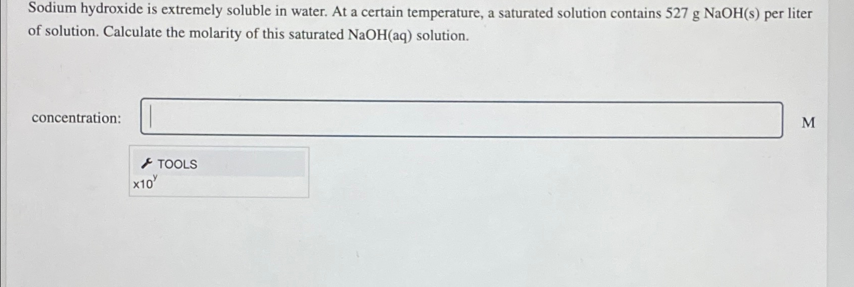Sodium hydroxide is extremely soluble in water. At a | Chegg.com