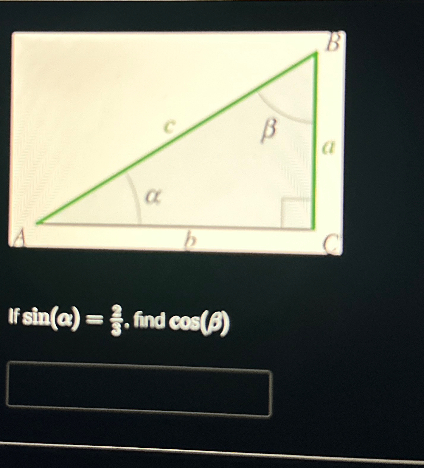 If sin(a)=23, ﻿find cos(a) | Chegg.com