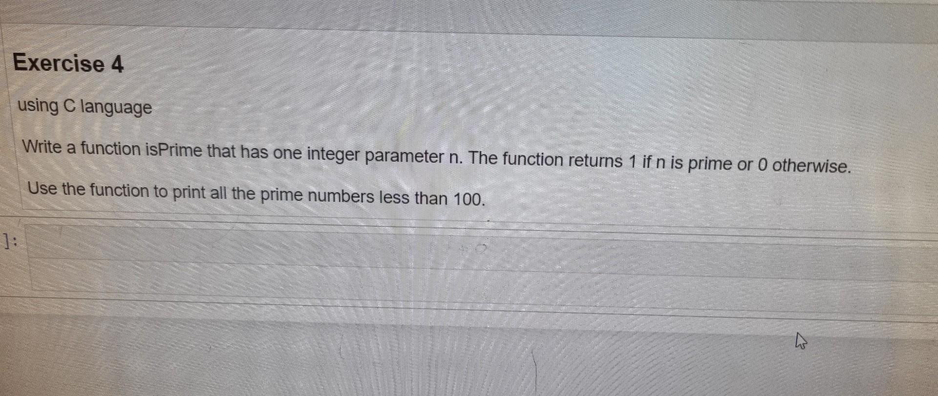 Solved Using C Language Write A Function Isprime That Has