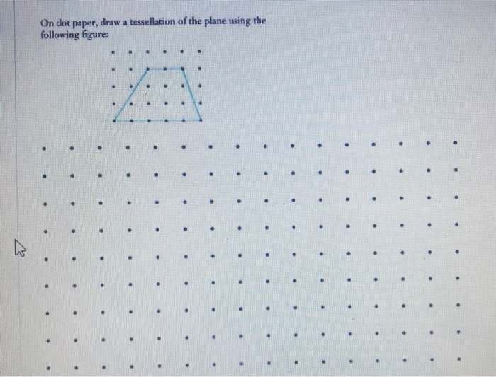 Solved On dot paper, draw a tessellation of the plane using | Chegg.com