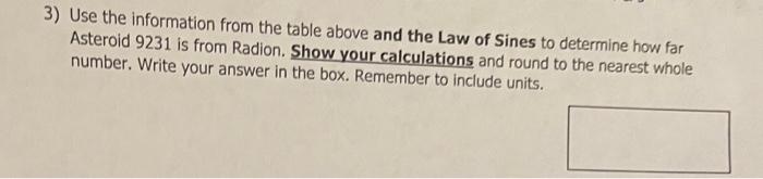 Solved Recall The Idea Of Trigonometric Parallax From
