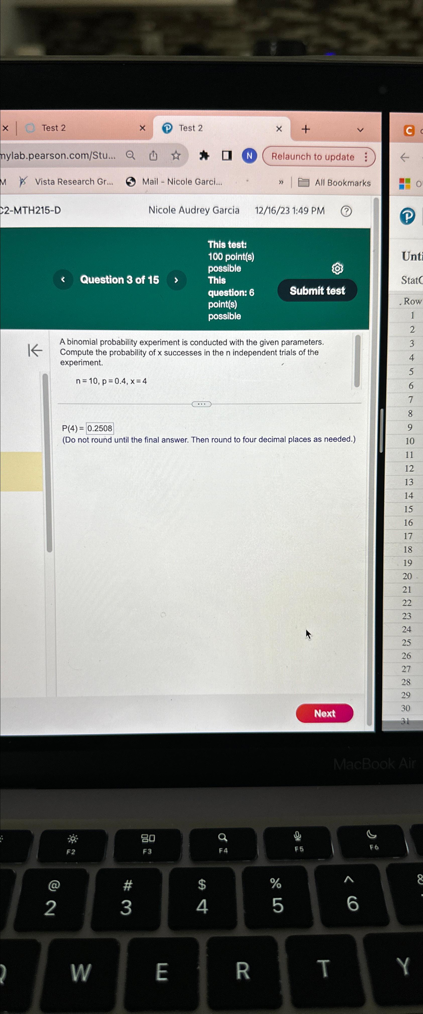Solved The Binomial probability experiment is conducted with | Chegg.com