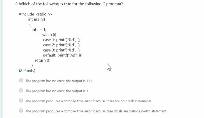 Solved 9. Which of the following is true for the following | Chegg.com