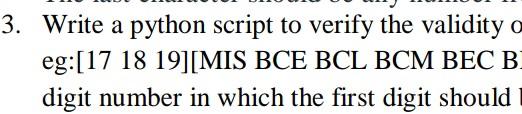 Solved 3. Write a python script to verify the validity o | Chegg.com