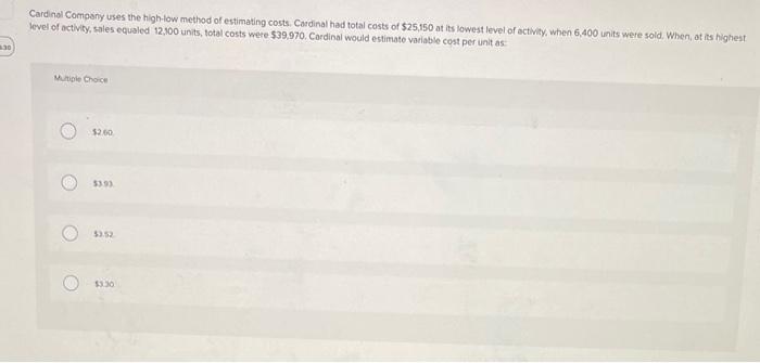 Solved Which of the following is a variable cost? Multiple | Chegg.com