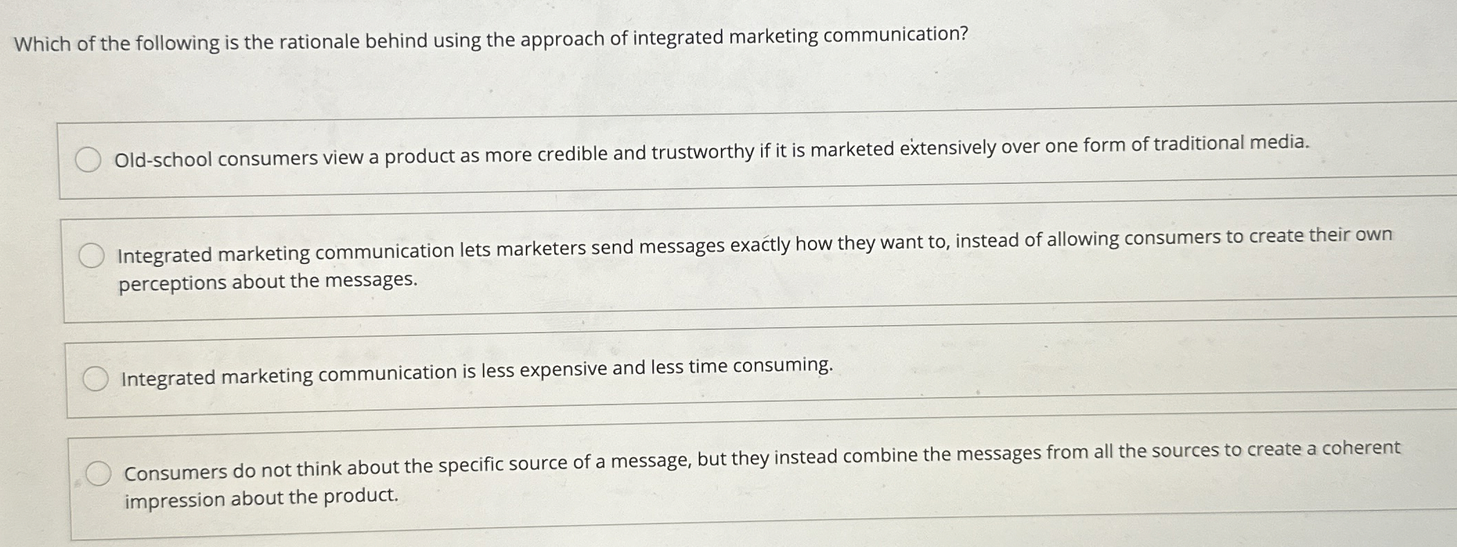 Solved Which of the following is the rationale behind using | Chegg.com