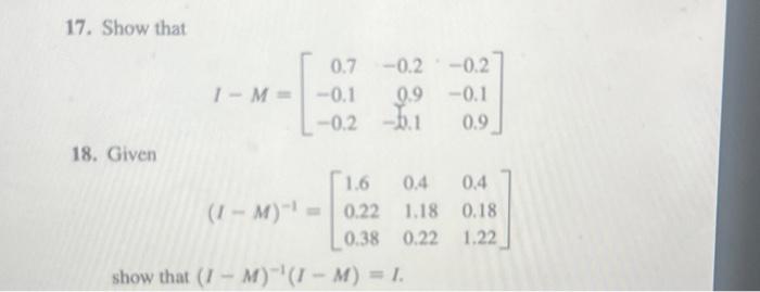Solved Problems 15−20 pertain to the following input-output | Chegg.com