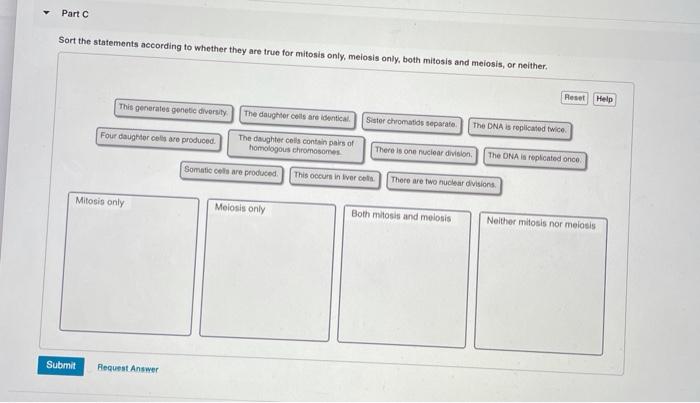 Solved Part Sort the statements according to whether they | Chegg.com