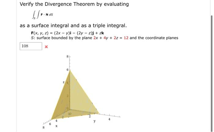 Nds Verify the Divergence Theorem by evaluating 15/EN | Chegg.com