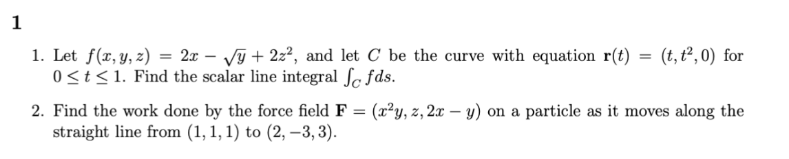 Solved Let f(x,y,z)=2x-y2+2z2, ﻿and let C ﻿be the curve with | Chegg.com