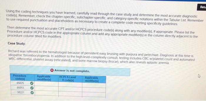 Retu Using the coding techniques you have learned, | Chegg.com