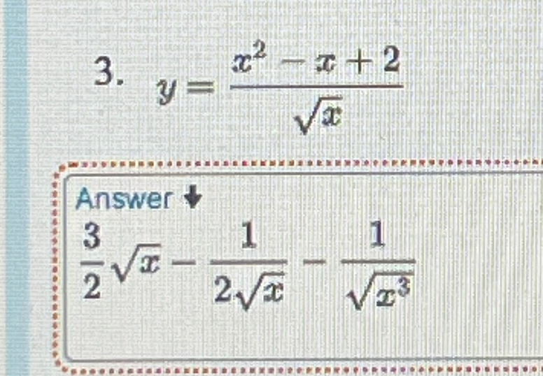 Solved help show work pleasey=x2-x+2x2 ﻿Answer | Chegg.com