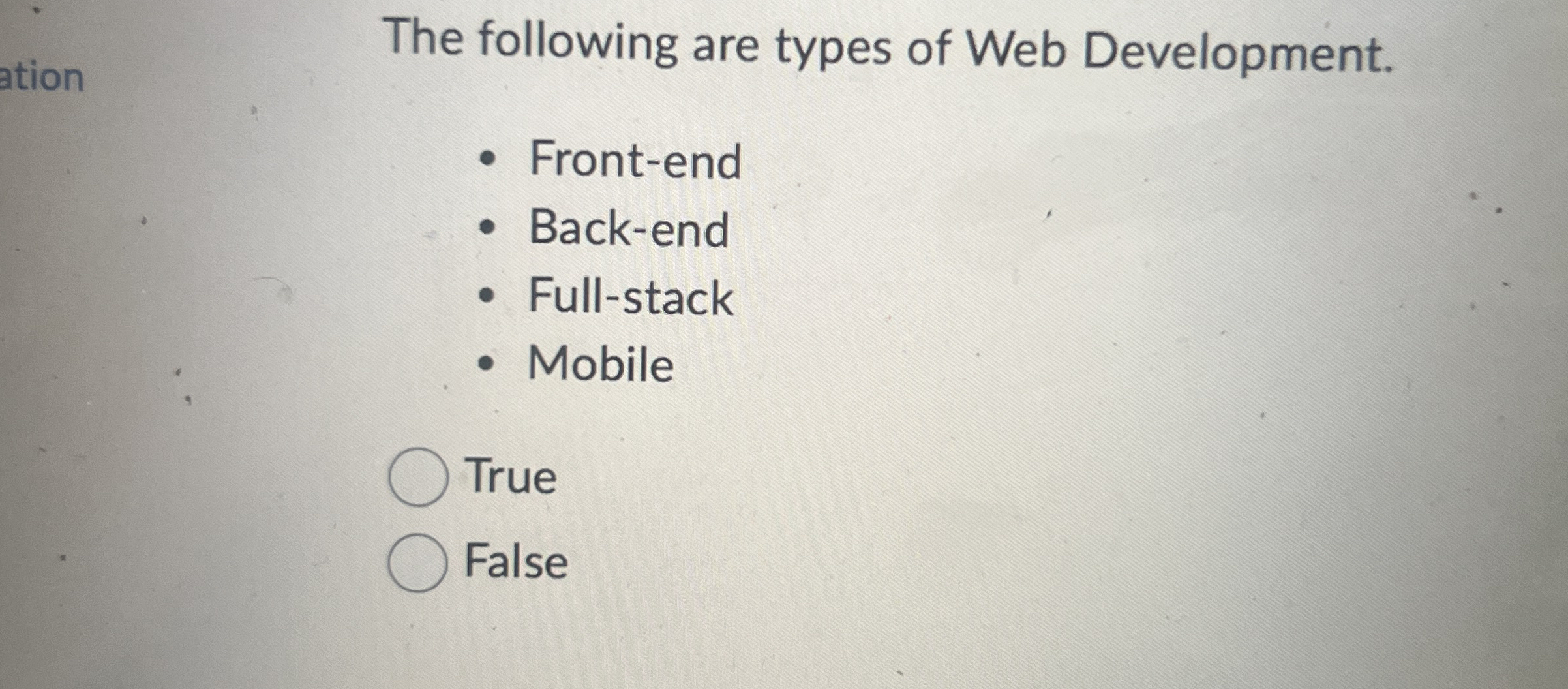 Solved The following are types of Web | Chegg.com