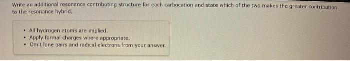 Solved Write an additional resonance contributing structure | Chegg.com