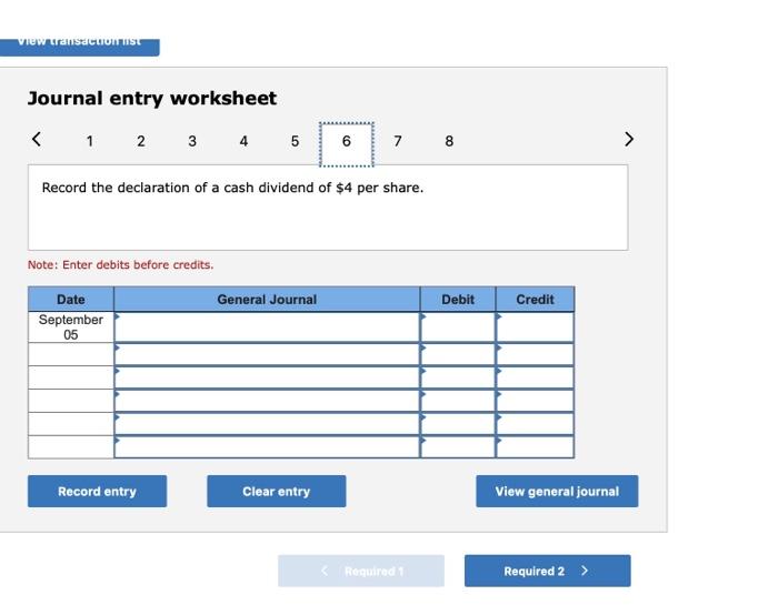 Solved Journal entry worksheet 1234 Record the declaration | Chegg.com